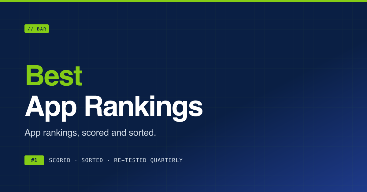 Best Macro Tracker Apps Ranked 2026: BAR Leaderboard | Best App Rankings